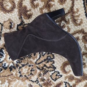 Vintage | Shoes | Retro Chocolate Brown Suede 9s Y2k Gogo Boots Fleece ...